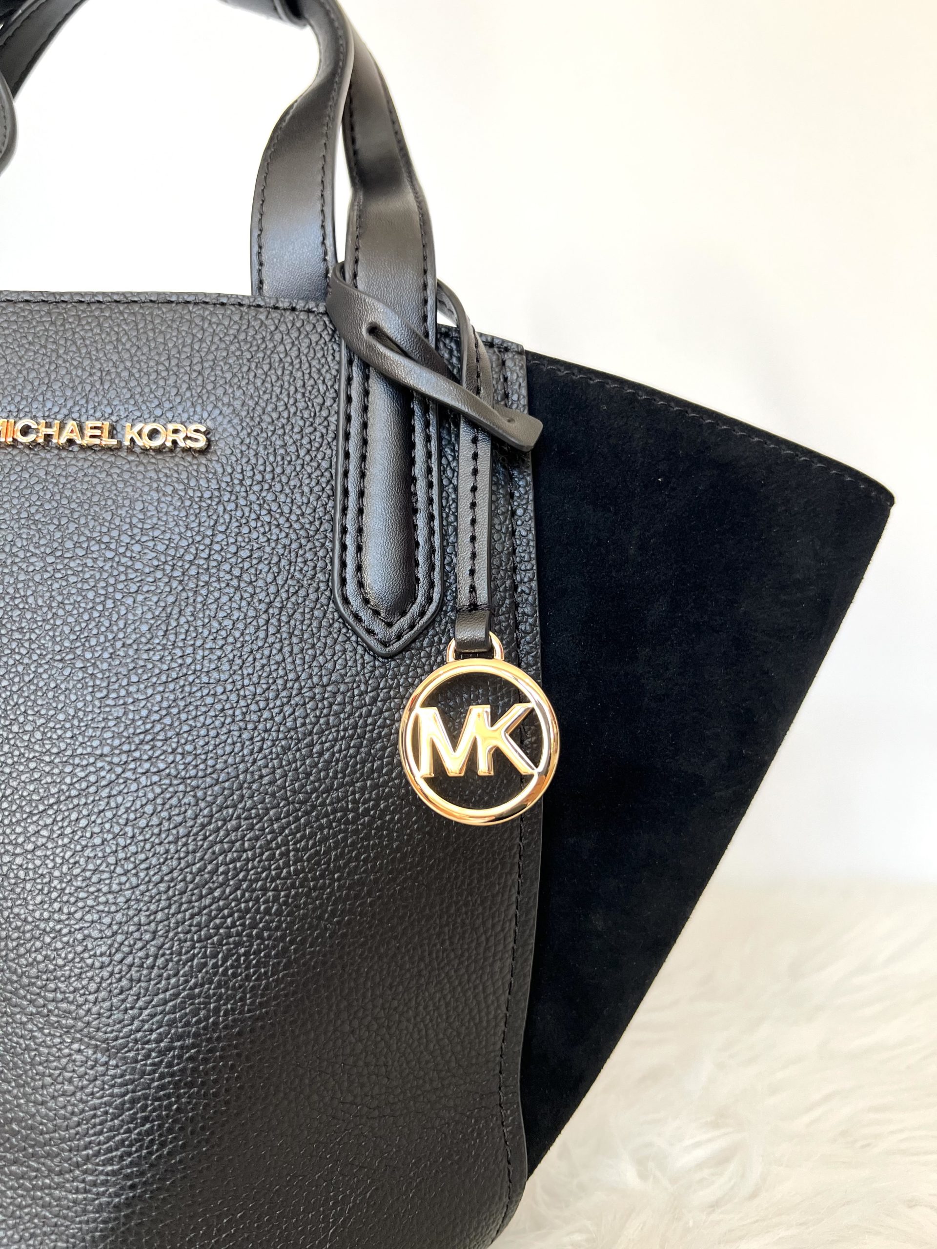 Tote MK negra aplicación terciopelo – Mimetista